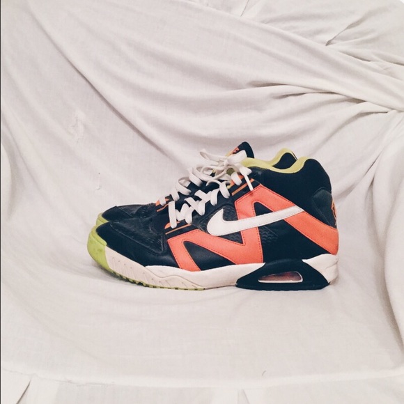 Nike | Shoes | Nike Air Tech Challenge Black And Orange Sneakers Andre ...